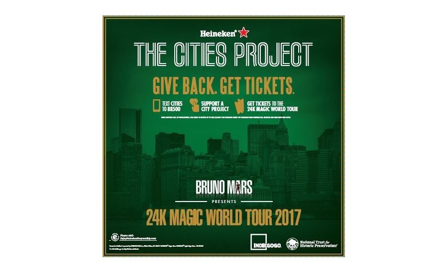 Heineken partners with Bruno Mars 24K Magic World Tour | 2017-03-30 ...