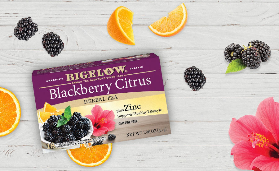 Bigelow Tea Blackberry Citrus Herbal Tea with Zinc | Beverage Industry