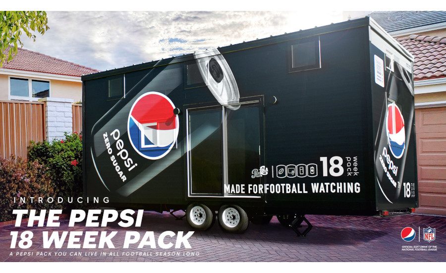 Pepsi debuts tiny home for NFL season | Beverage Industry