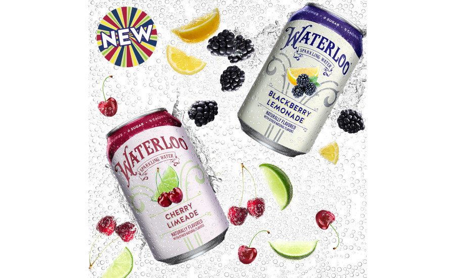 Waterloo Sparkling Water adds Cherry Limeade, Blackberry Lemonade ...