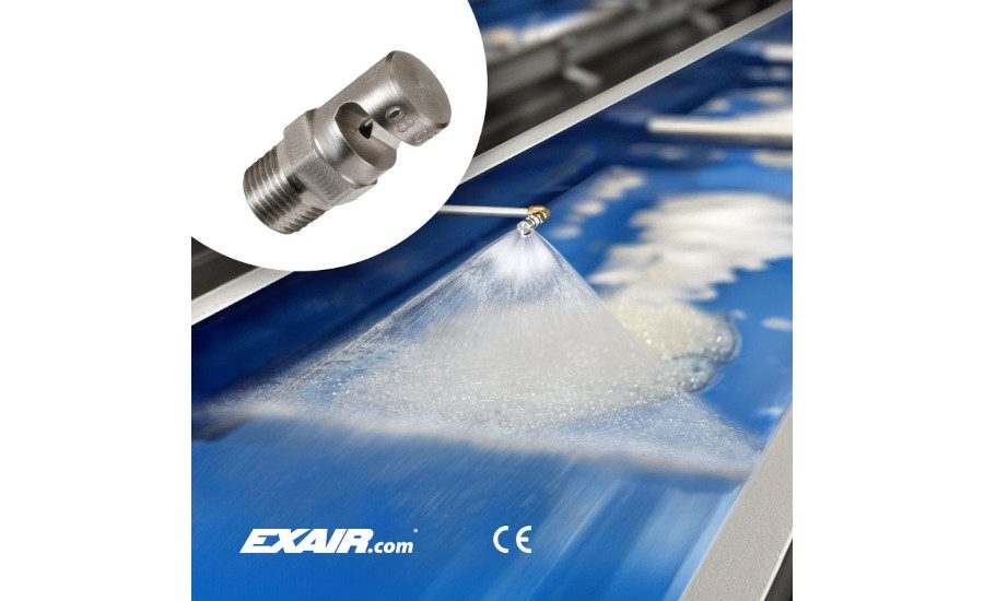EXAIR’s new FloodStream liquid nozzle fit for spray applications in ...