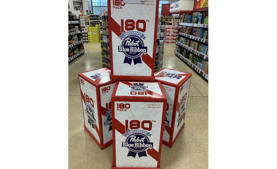 Pabst Blue Ribbon celebrates anniversary with 180-pack | Beverage Industry