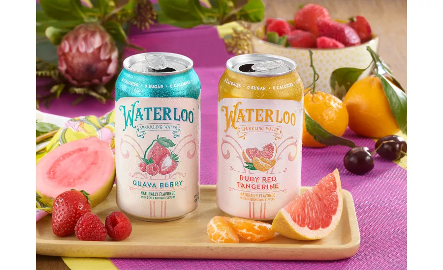 Waterloo Sparkling Water Guava Berry, Ruby Red Tangerine | Beverage ...