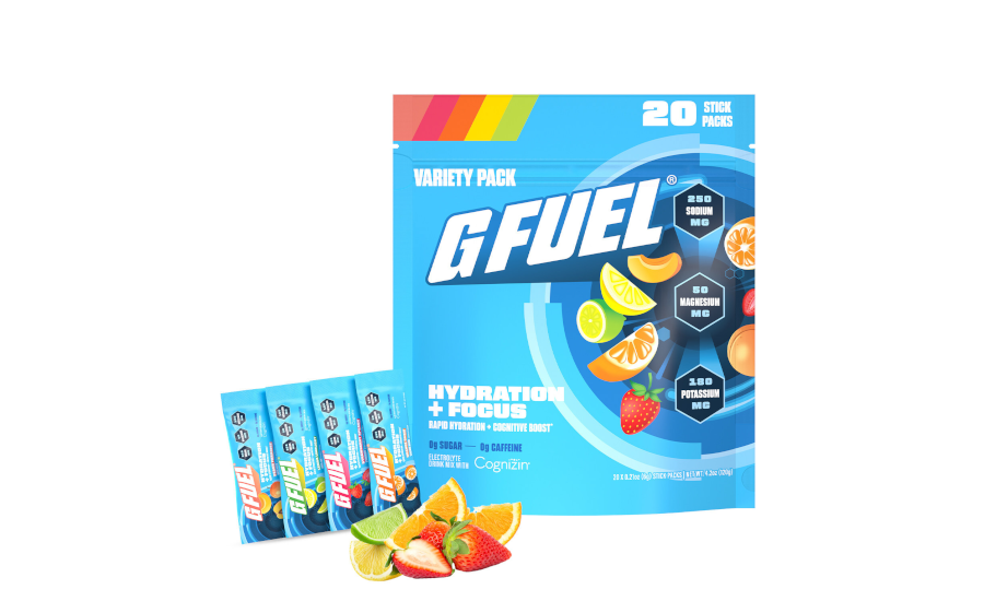 G FUEL Hydration + Focus Electrolyte Drink Mix | Beverage Industry